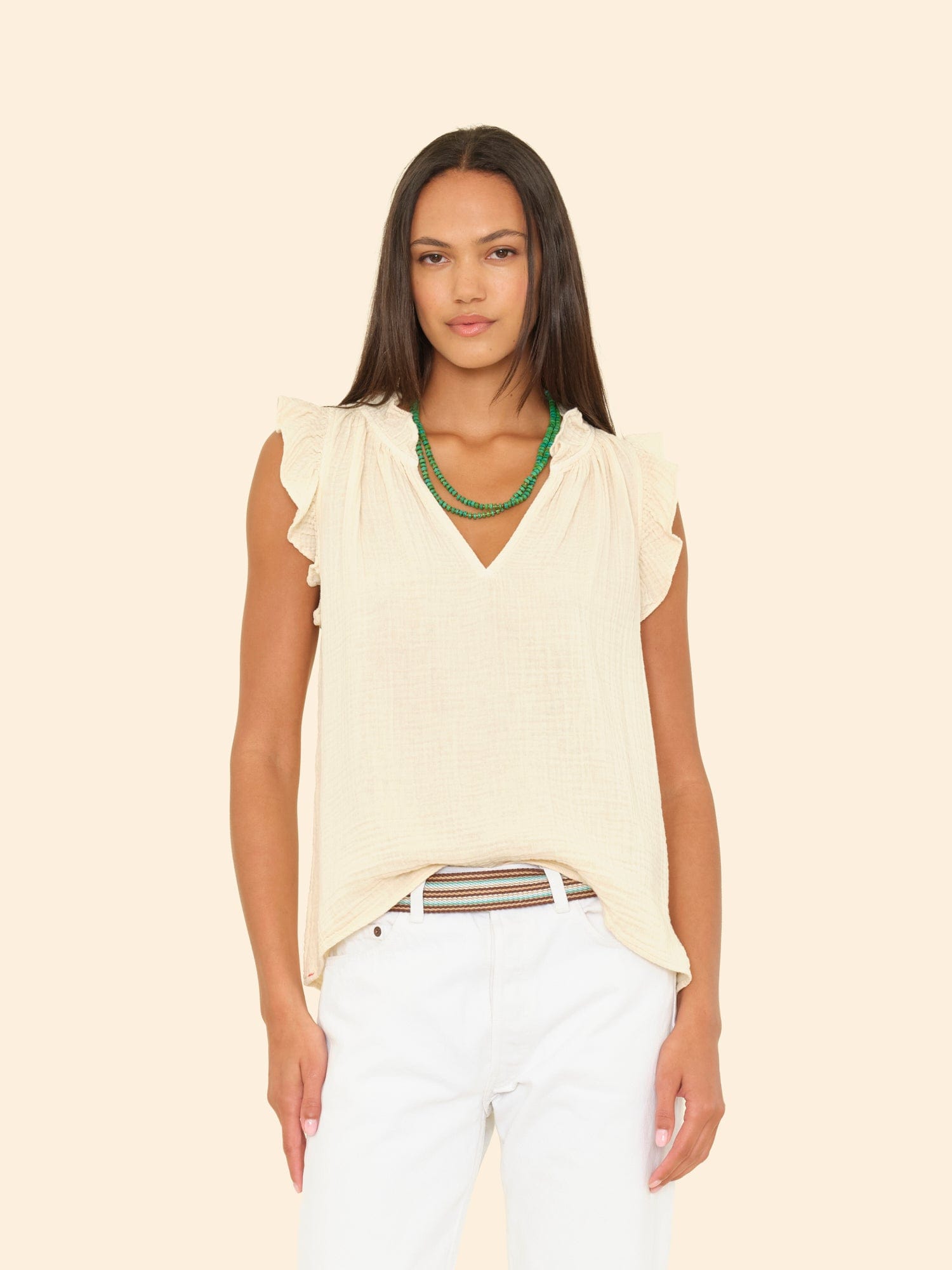 Oysterette Bex Gauze Top