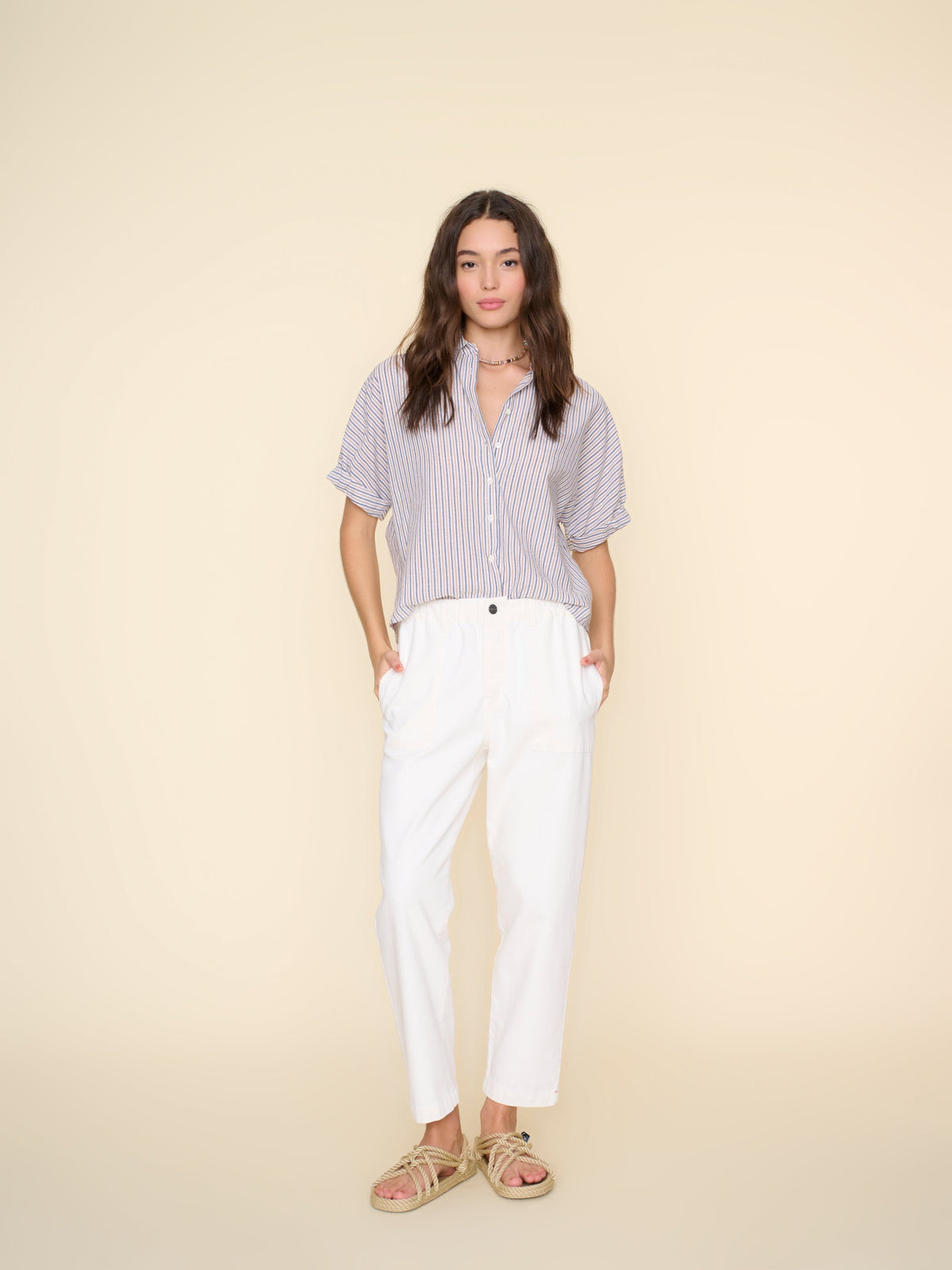 White Mercer Denim Pant